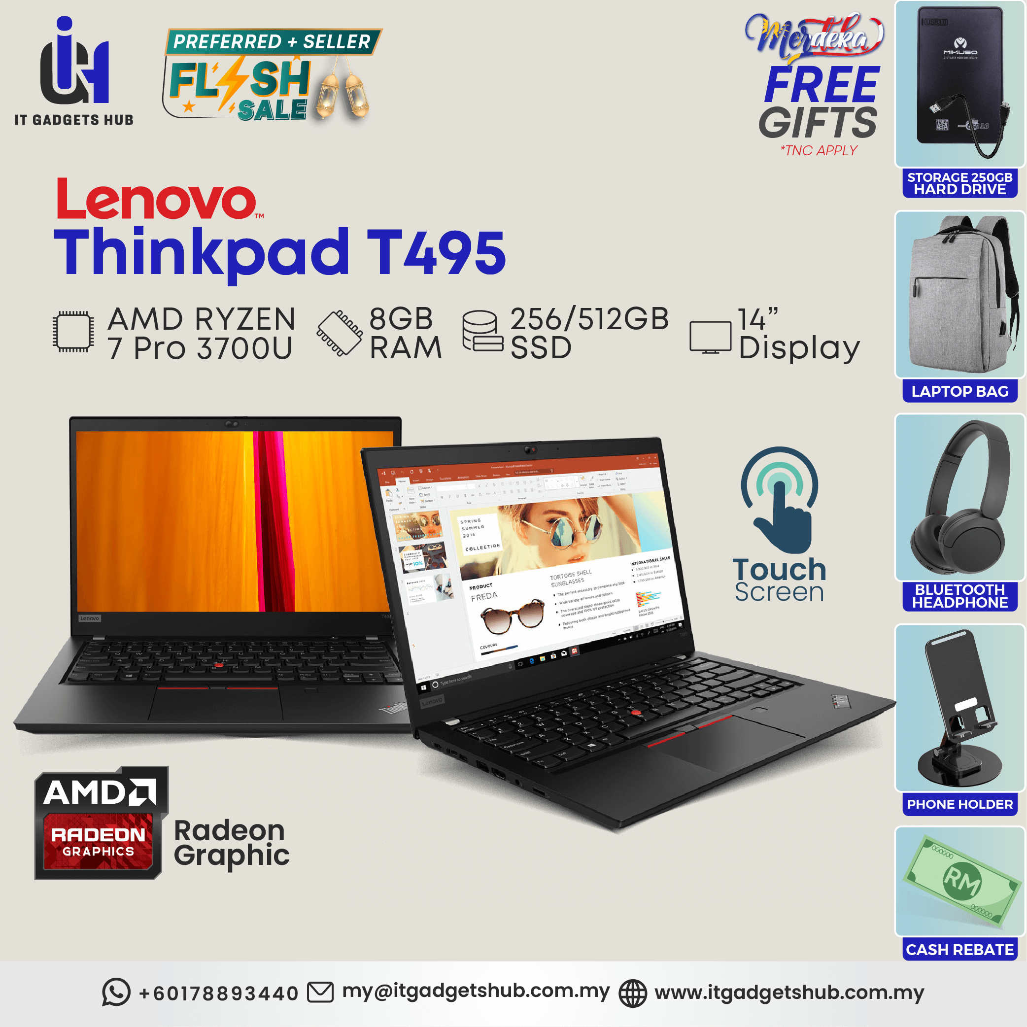 Lenovo ThinkPad T495 Ryzen 7 3700U – IT Gadgets Hub Malaysia